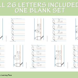 Letter Formation House Paper | Alphabet Writing - Etsy
