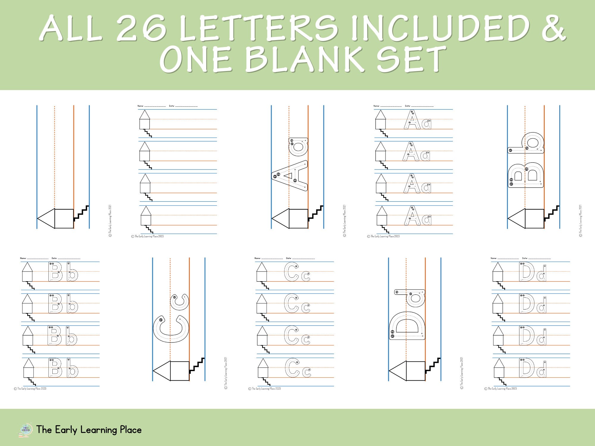 Letter Formation House Paper | Alphabet Writing - Etsy