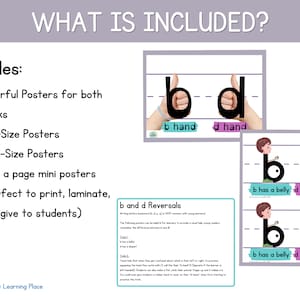 B and D Posters for Letter Reversals | B and D Letter Formation Anchor ...