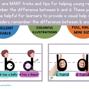B and D Letter Reversal Posters | Anchor Charts - Etsy