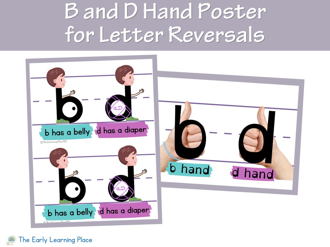 B and D Posters for Letter Reversals | B and D Letter Formation Anchor ...