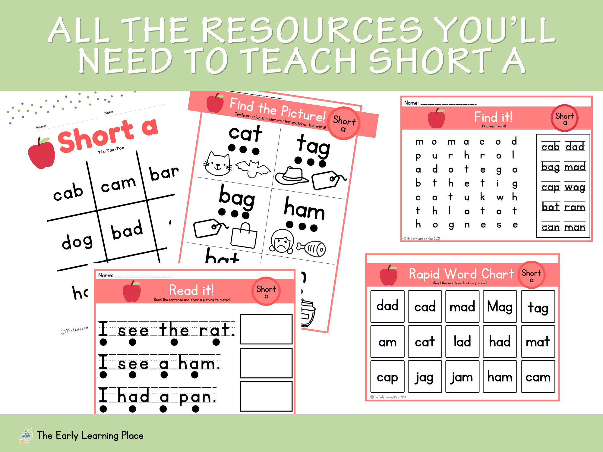 Short Vowel CVC Worksheets and Activities Short A Science of Reading ...