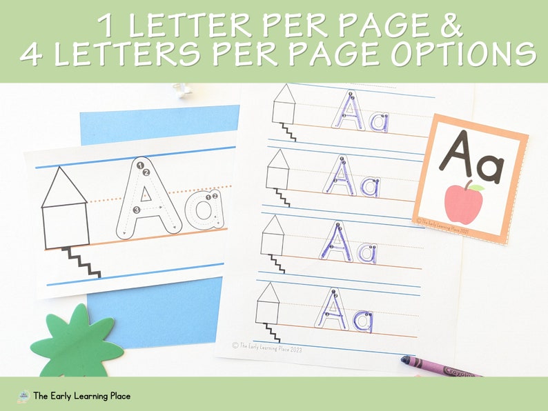 Letter Formation House Paper | Alphabet Writing - Etsy