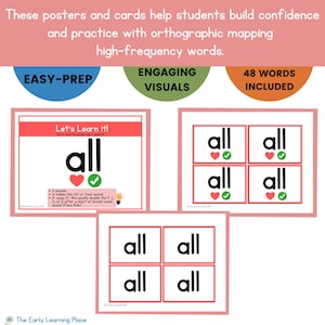 Heart Words / High-frequency Word Posters and Flashcards | Orthographic ...