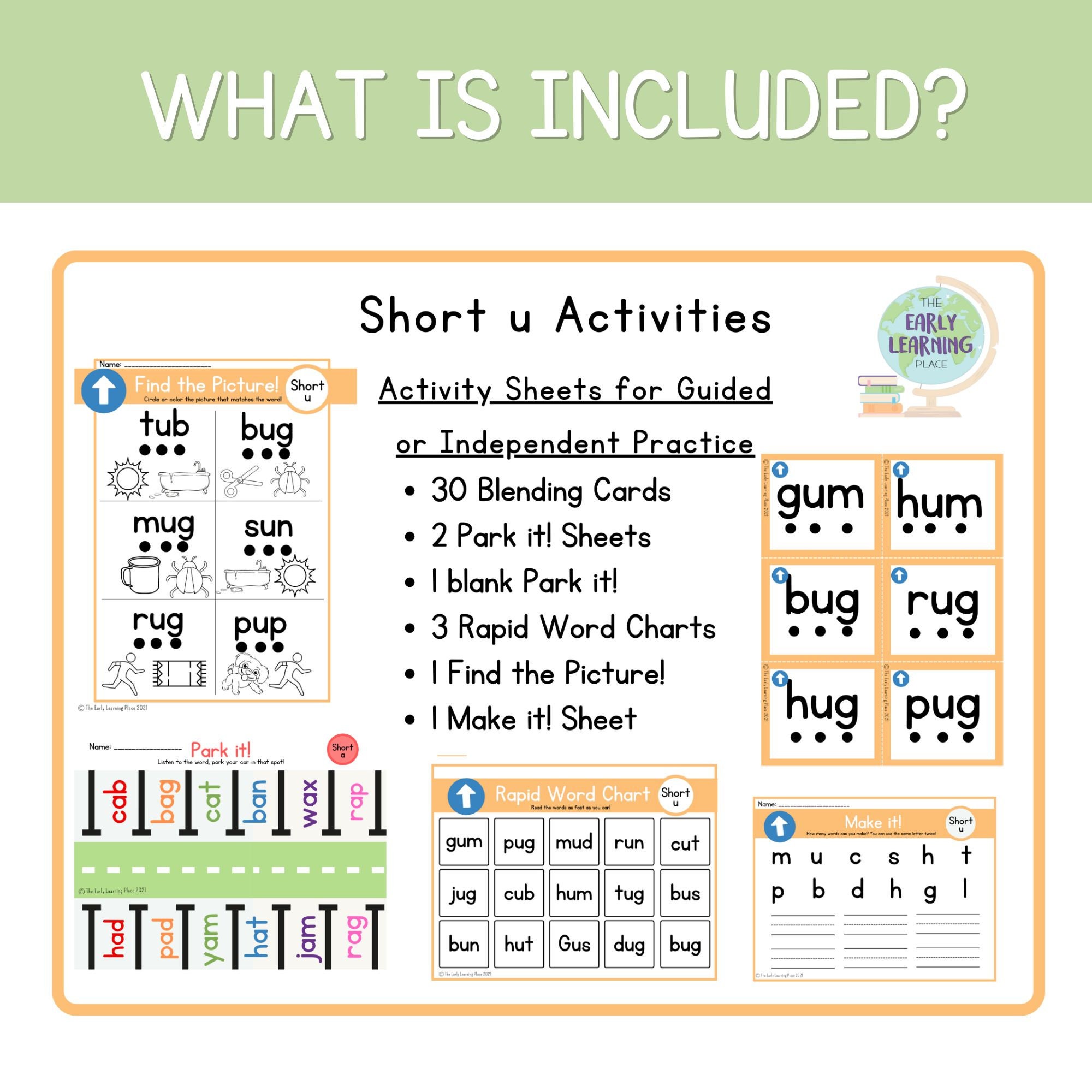 Short Vowel CVC Worksheets and Activities - Short U | Science of ...