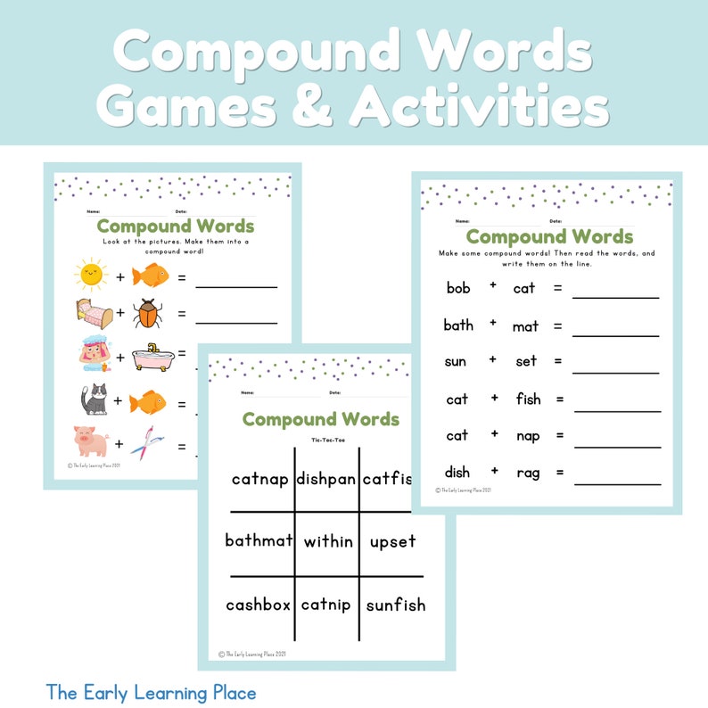 Compound Words Games and Activities | Printable Activities ...
