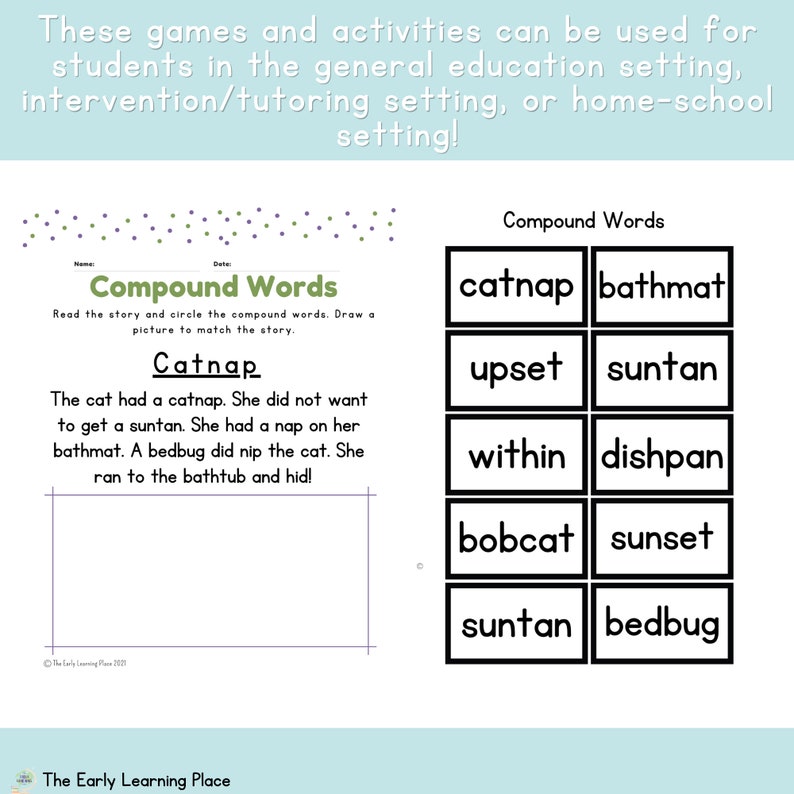 Compound Words Games and Activities | Printable Activities ...