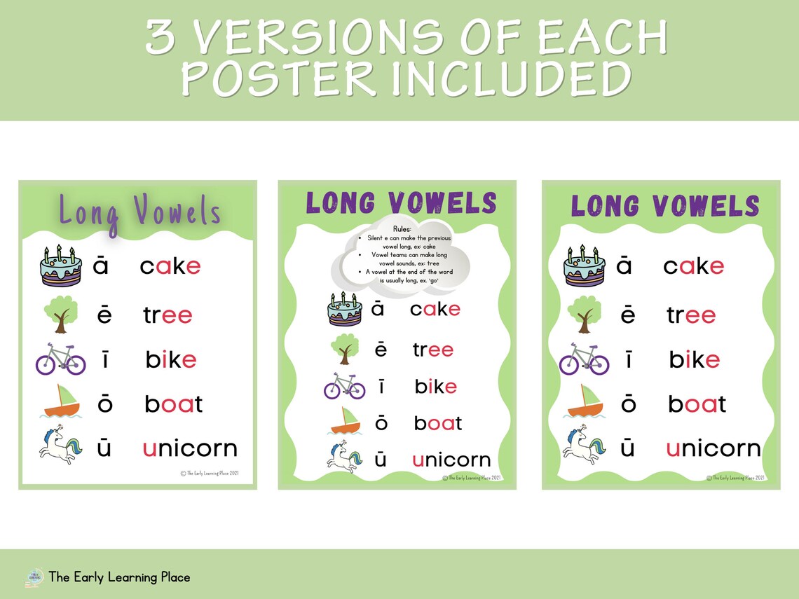 Short and Long Vowel Posters/sorts & Consonant Poster/sort Alphabet ...