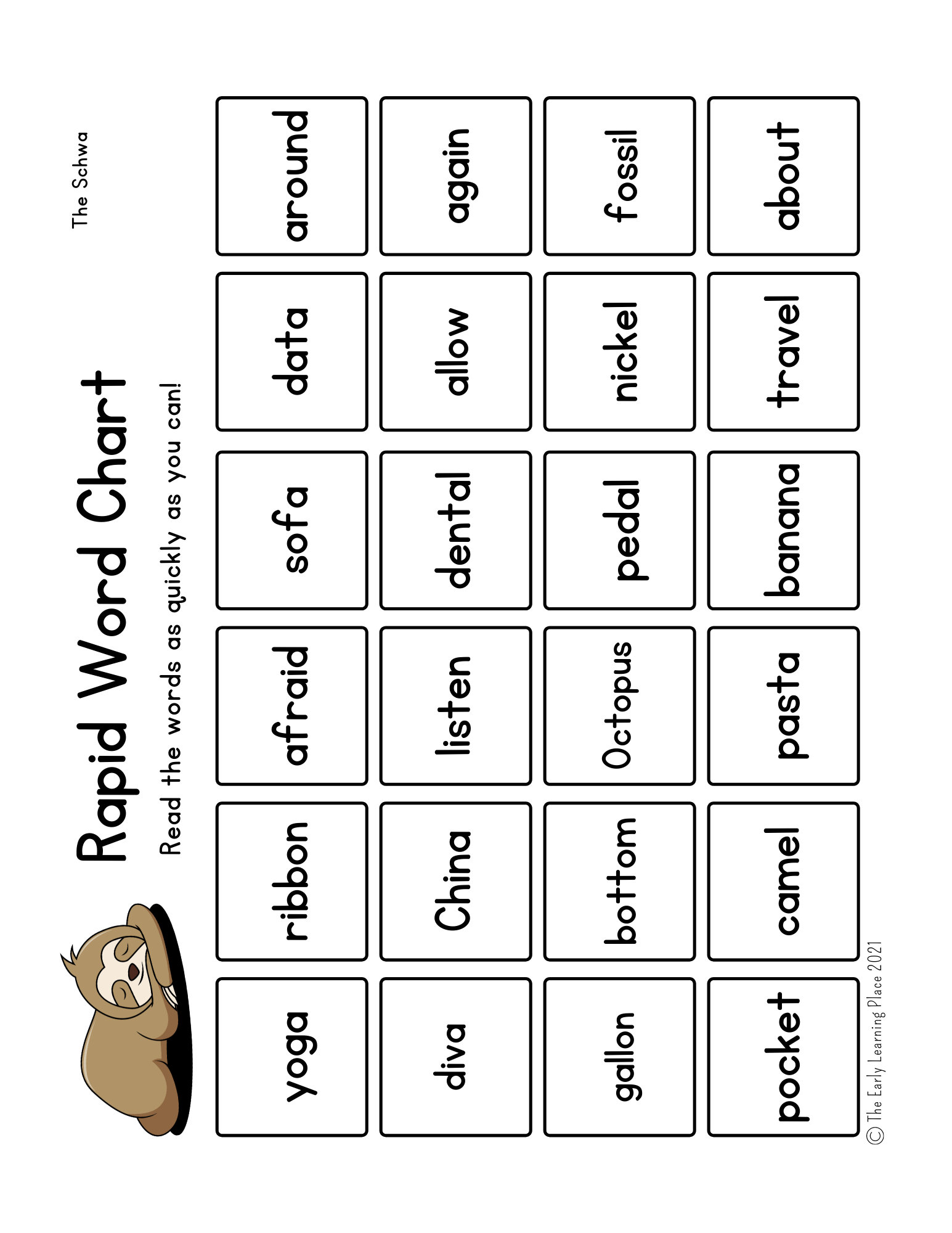 The Lazy Schwa Poster and Activities - Etsy