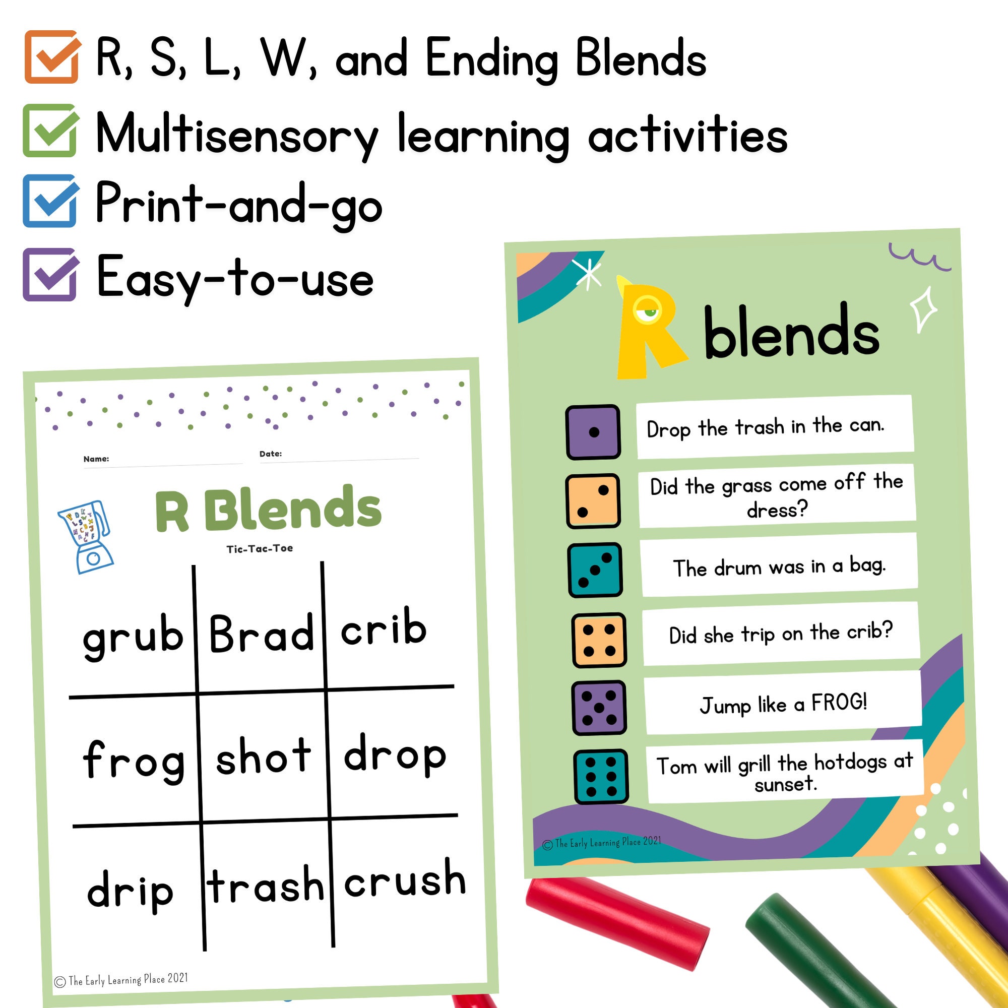 Initial & Ending Blends Posters and Activities - Etsy