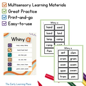Whiny A / Nasalized A Posters and Activities | Homeschool ...