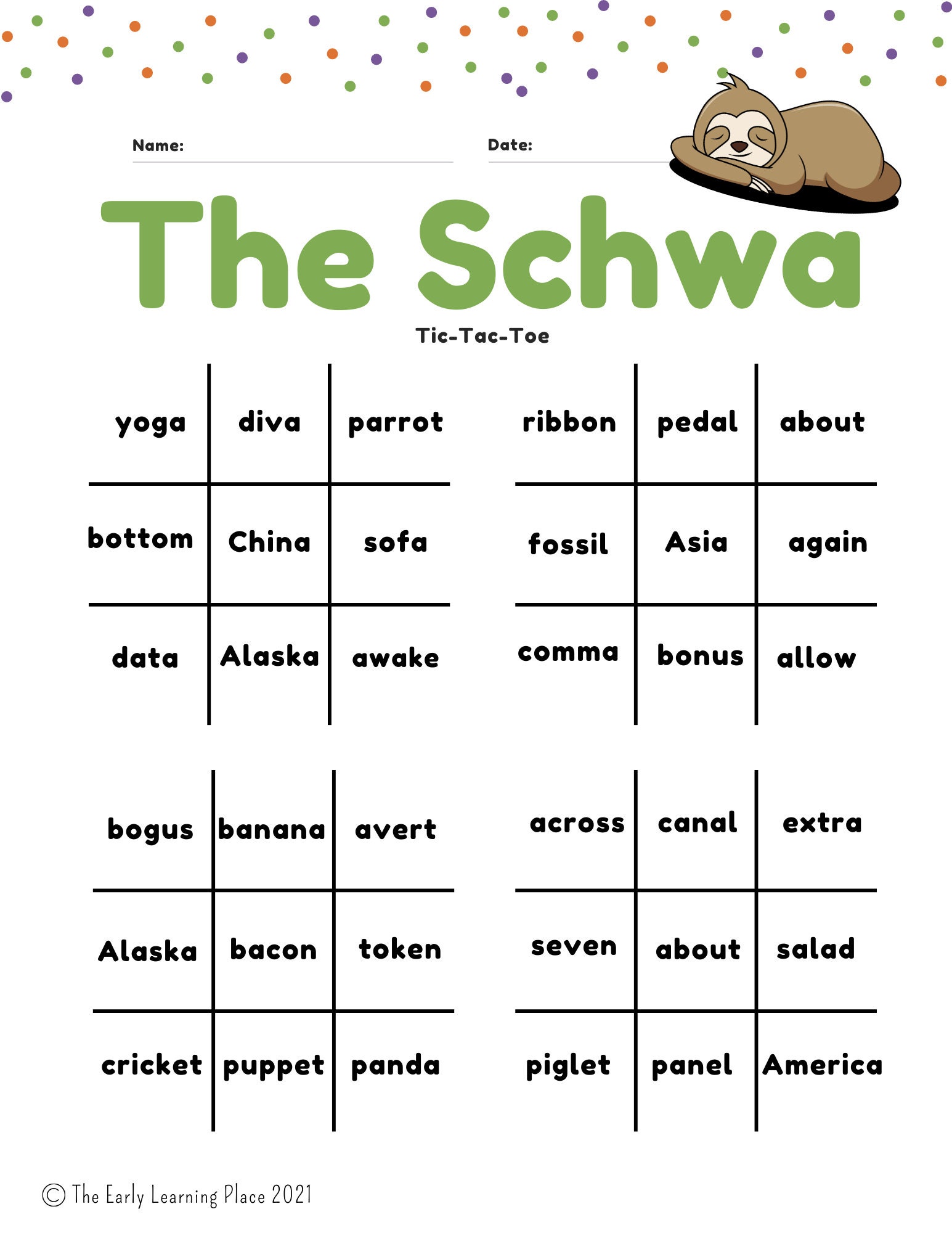 The Lazy Schwa Poster and Activities - Etsy