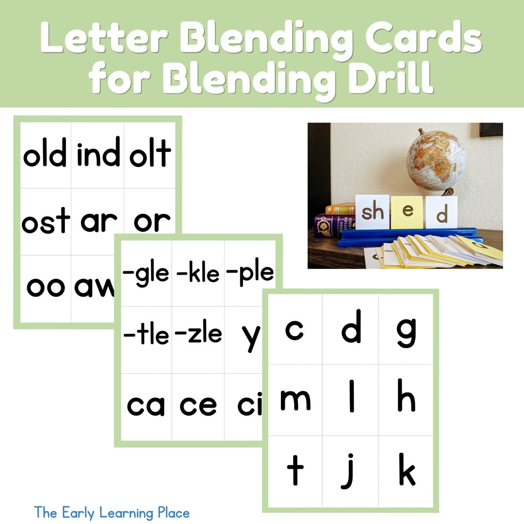 Letter Blending Cards for Blending Drill | Orton Gillingham Aligned ...