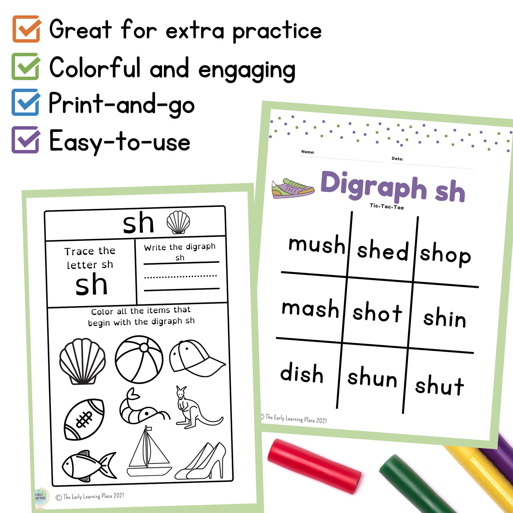Digraph SH Posters, Word Cards, and Activities Science of Reading - Etsy