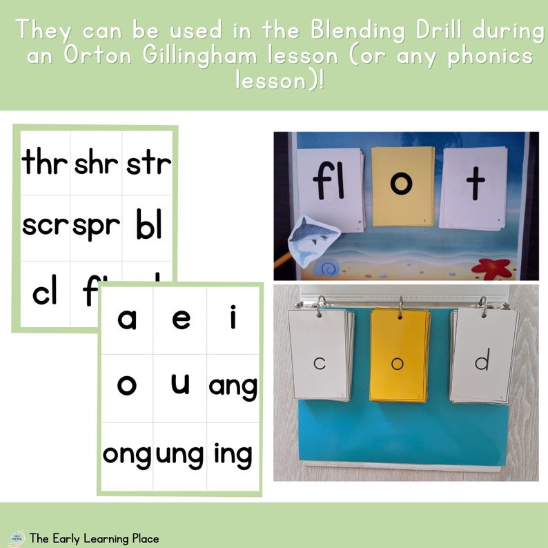 Letter Blending Cards for Blending Drill | Orton Gillingham Aligned ...