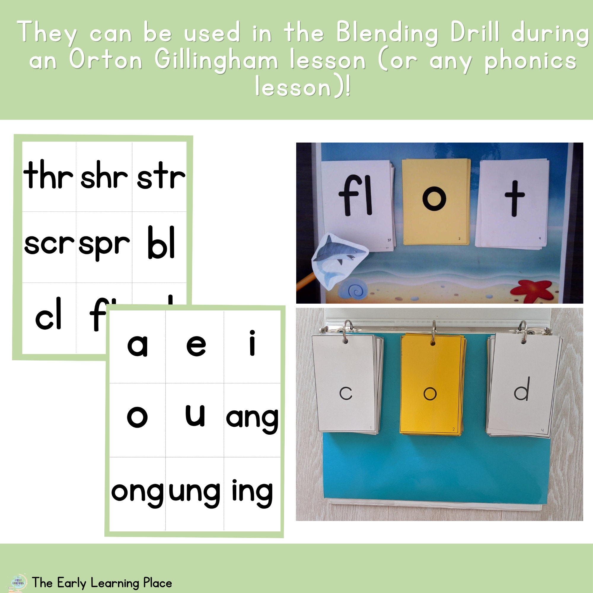 Letter Blending Cards for Blending Drill | Orton Gillingham Aligned ...