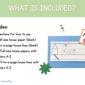 Letter Formation House Paper | Alphabet Writing - Etsy