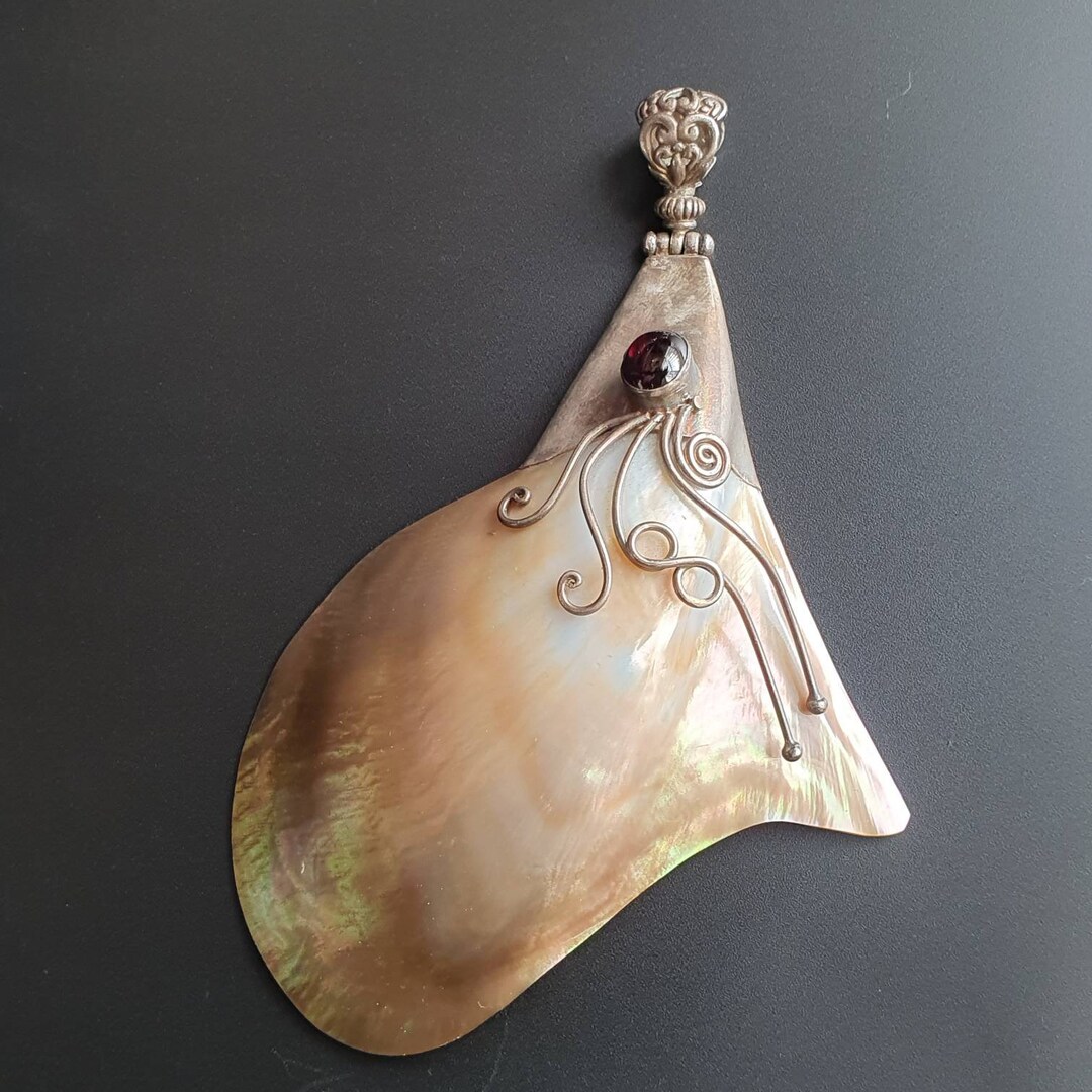 Pendant Large Shell Pendant Shell Pendant Shell Jewellery - Etsy