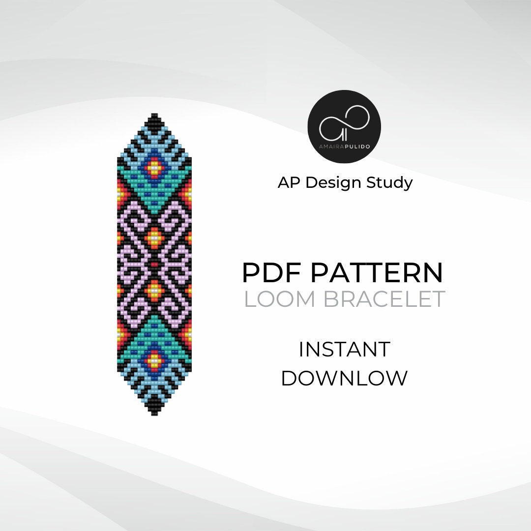 Loom Bracelet Pattern Bead Loom Pattern PDF Pattern Instant - Etsy