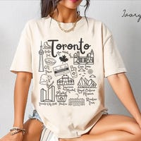 Toronto Skyline Maple Leaf T-shirt | Unisex Canada Tee for Canada Day ...