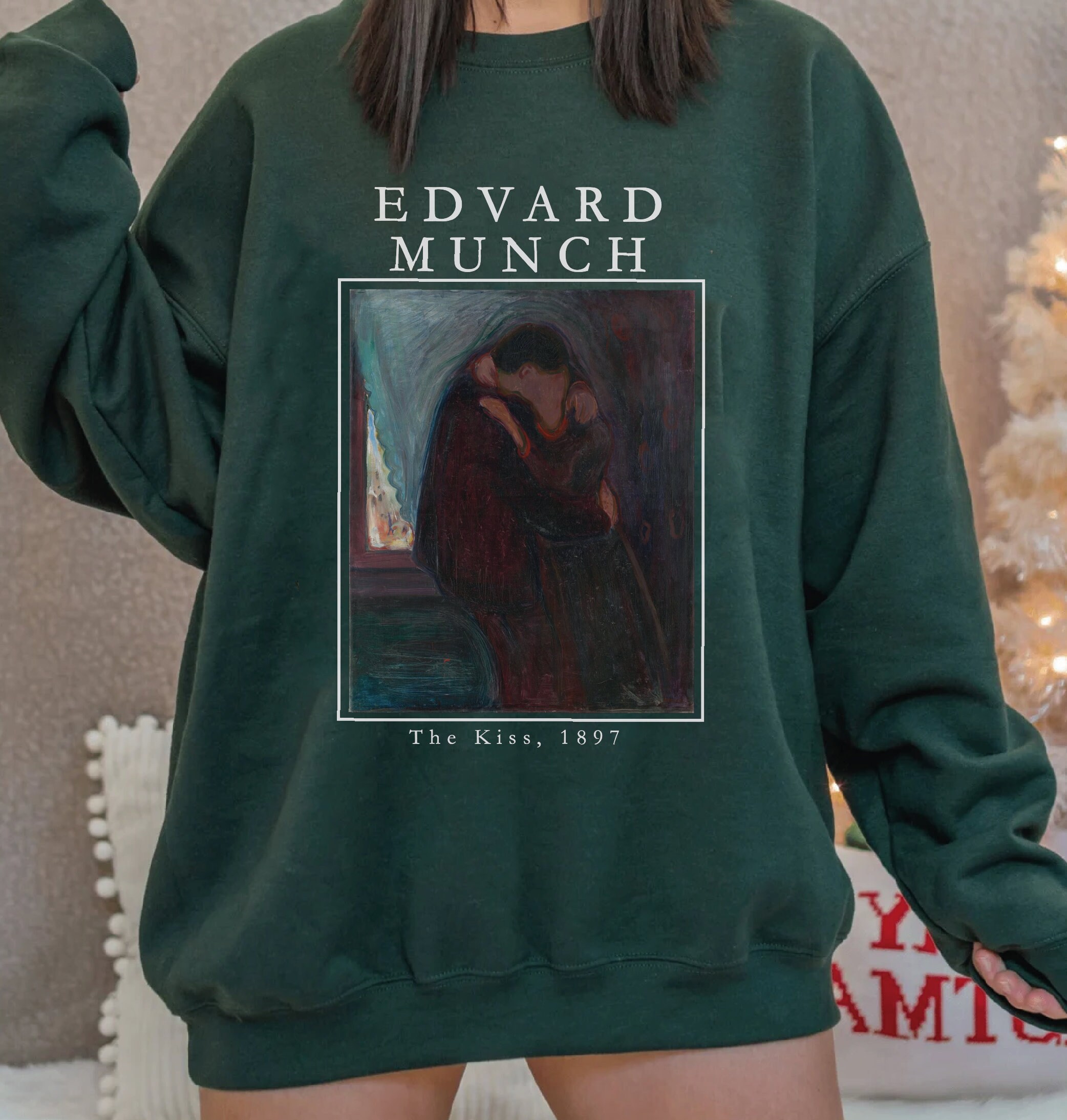 Edward Munch the Kiss 1897 Unsiex Sweatshirt, Edvard Munch Painting ...