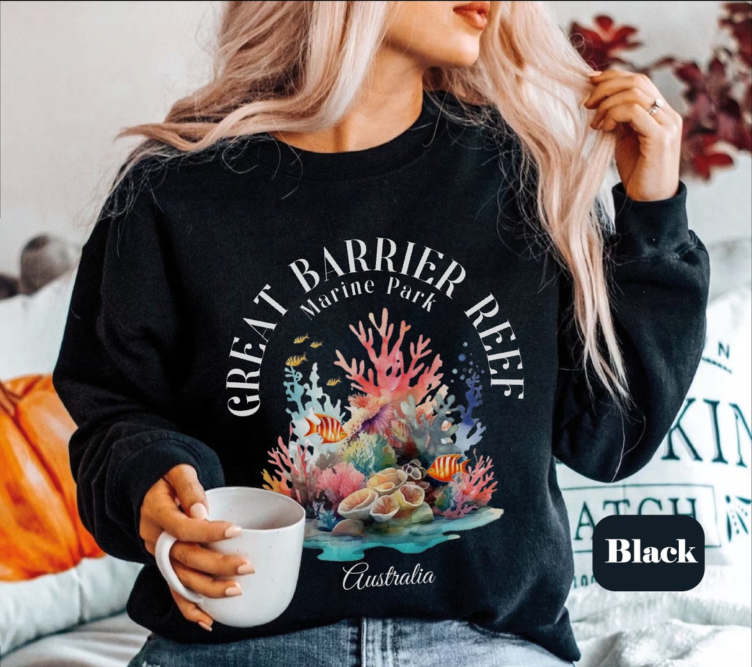 Great Barrier Reef Australia Sweatshirt Shirt , Queensland Crewneck ...