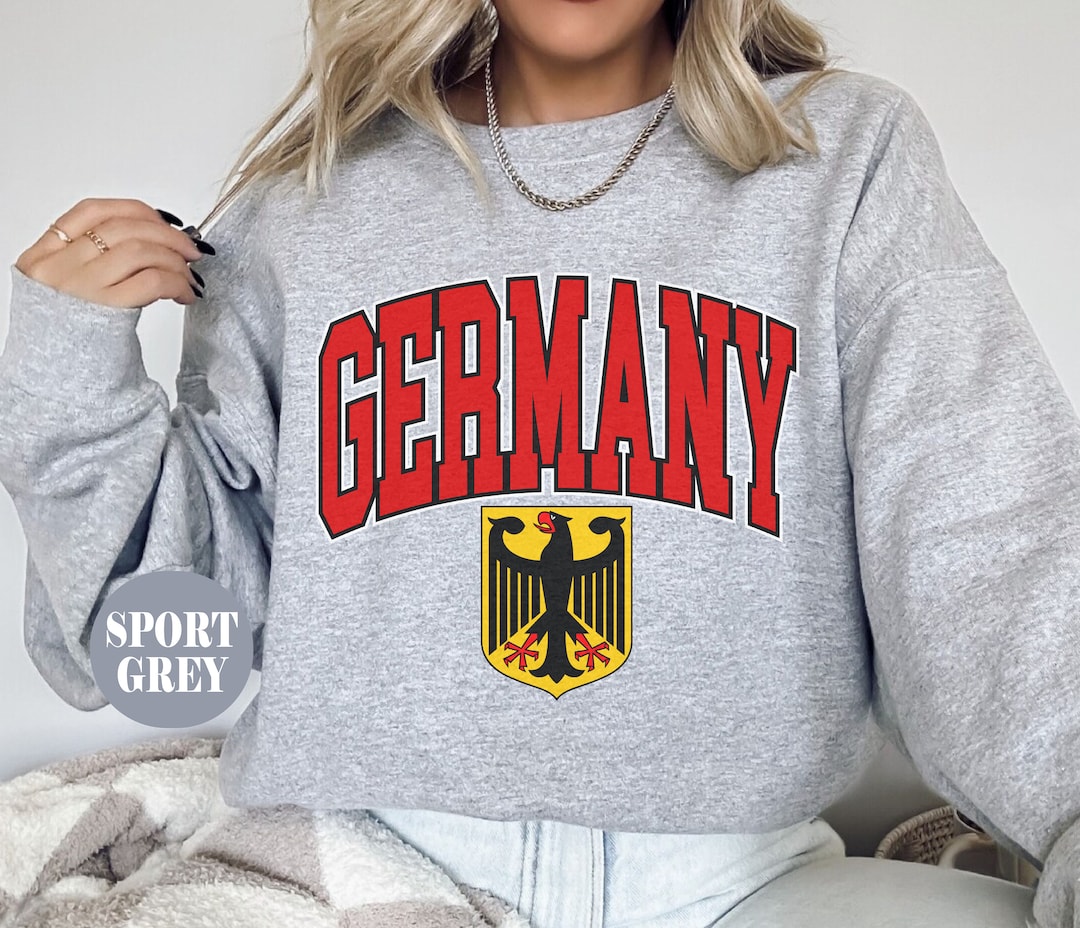 Germany Sweatshirt, Unisex Soft and Comfortable Germany Emblem Crewneck ...