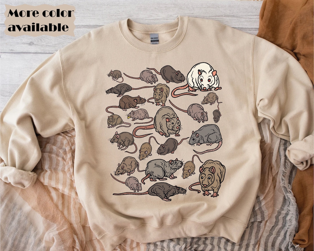 Rats Sweatshirt Sweater Cute Sweatshirt Animals Cute Rat Illustration ...