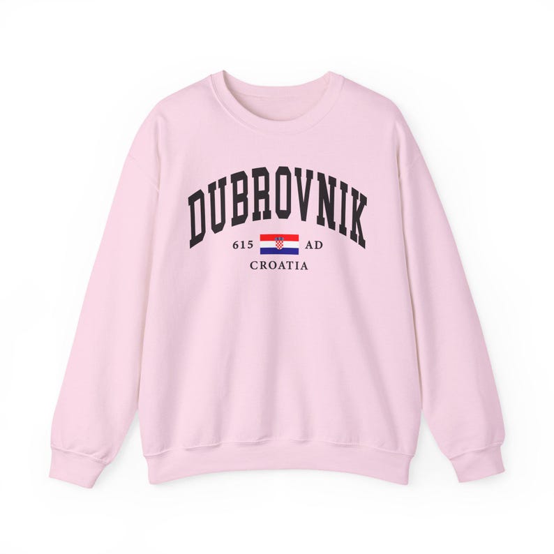 Dubrovnik Sweatshirt, Croatia Flag Crewneck Sweater, Hrvatska Holiday ...