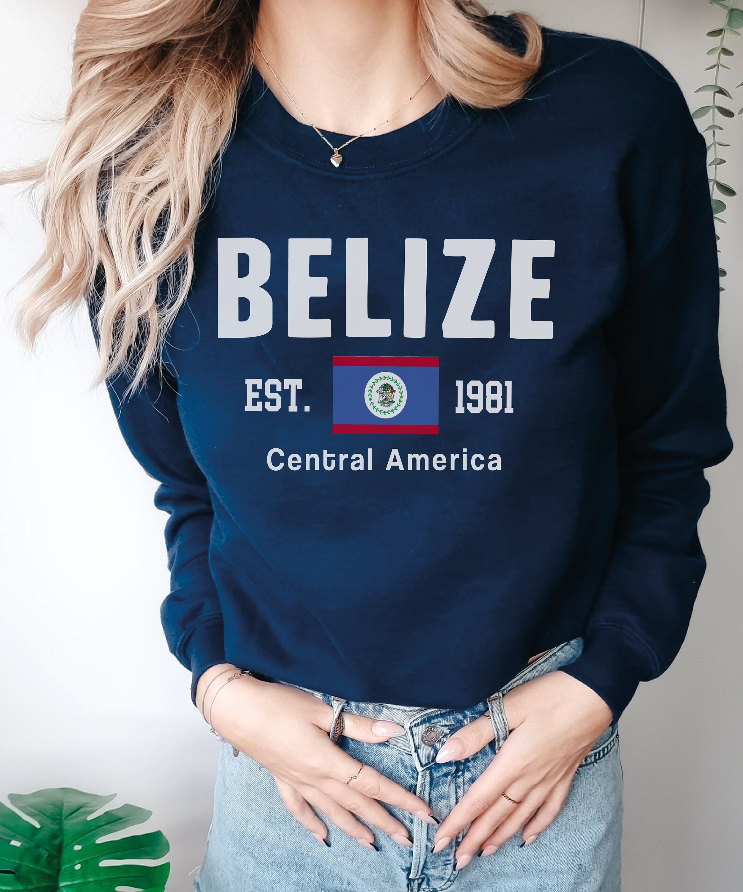 Belize Sweatshirt, Belize Flag Sweater, Soft Cozy Vintage Belize ...