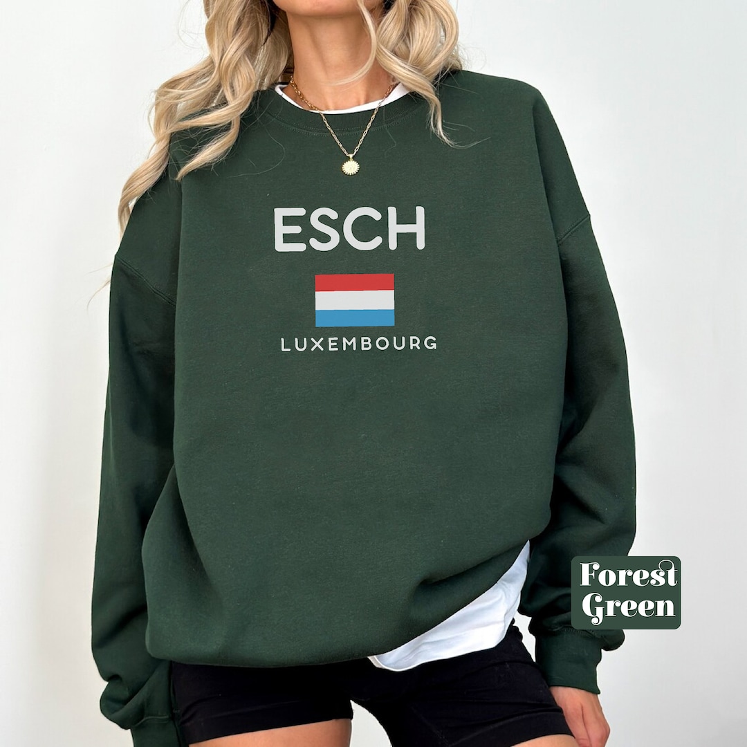 Esch Luxembourg Sweatshirt, Women's Luxembourg Crewneck, Unisex Esch ...