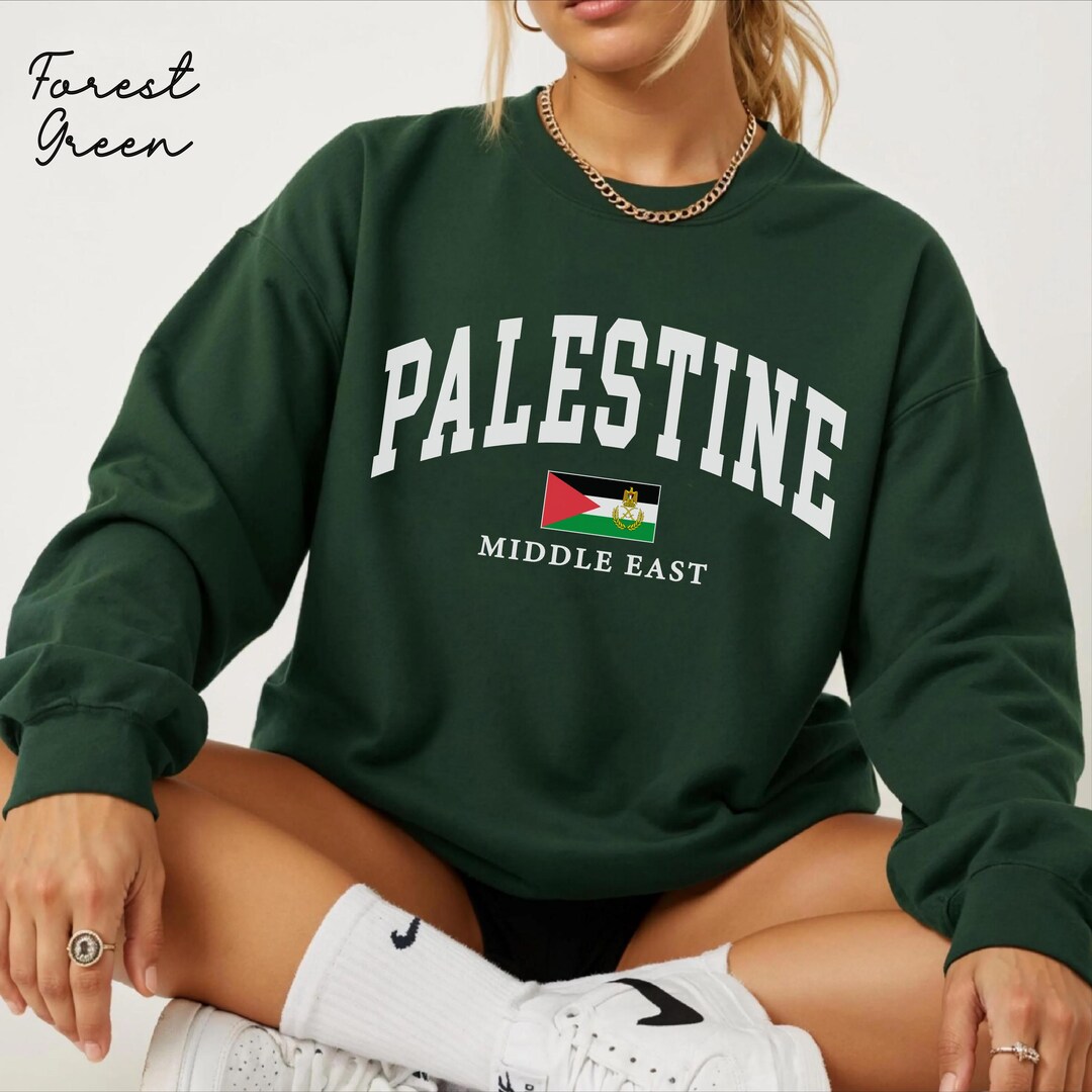 Palestine Sweatshirt, Palestine Flag Crewneck Sweater, Middle East ...