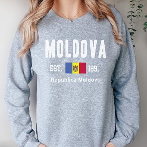 Moldova Sweatshirt,moldova Flag Sweater,soft Cozy Vintage Moldova ...