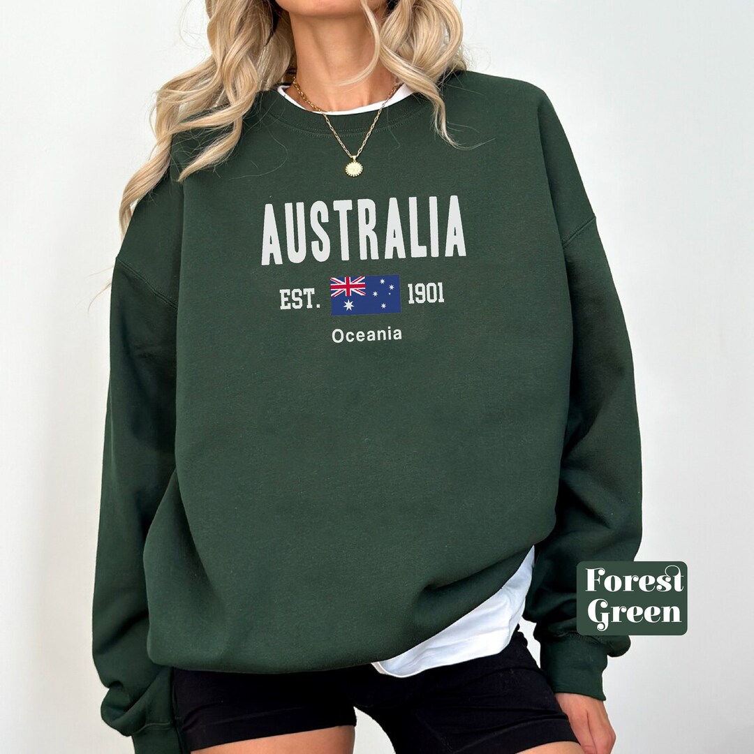 Australia Sweatshirt, Australia Flag Sweater Crewneck, Australia Unisex ...