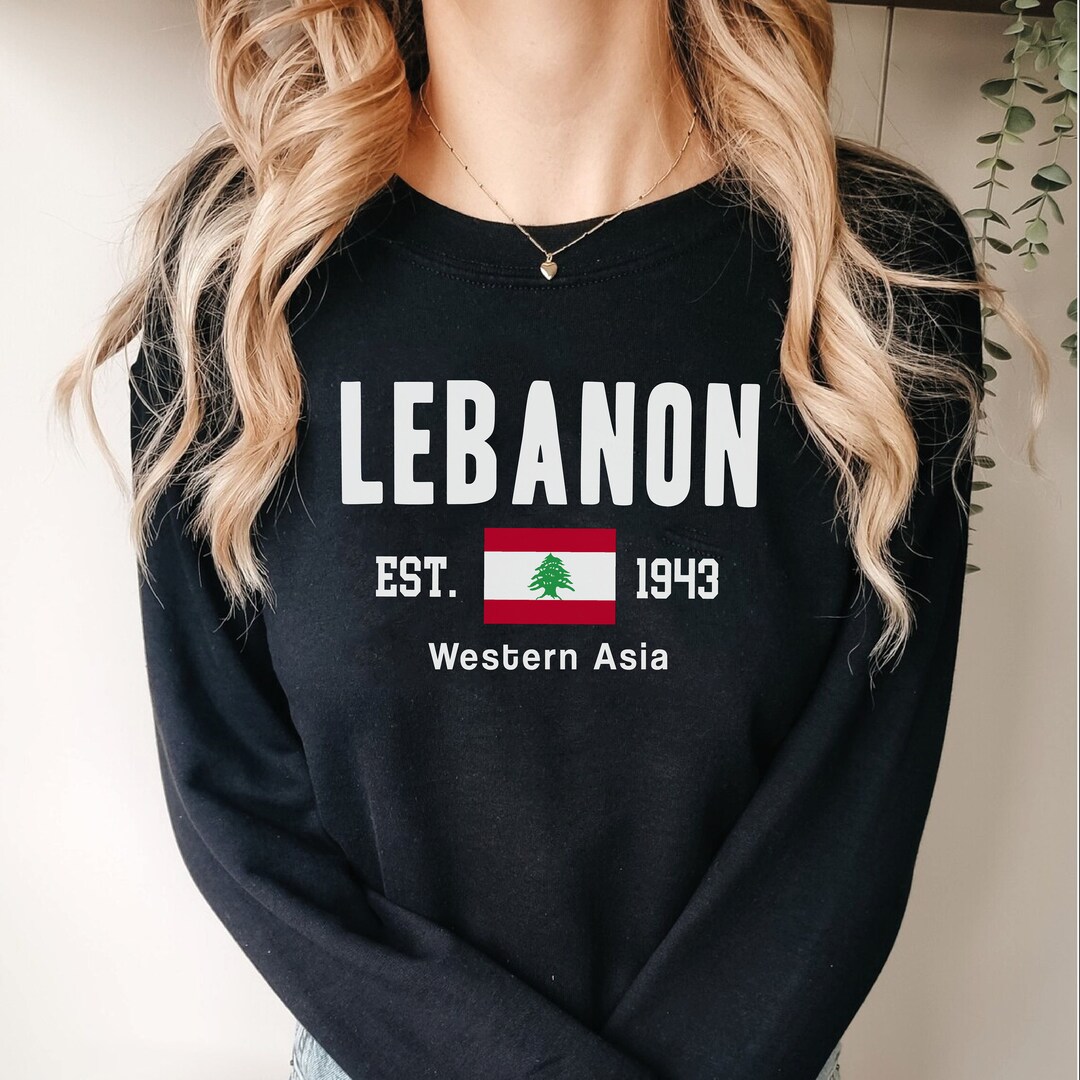 Lebanon Sweatshirt, Lebanon Flag Sweater, Soft Cozy Vintage Lebanon ...