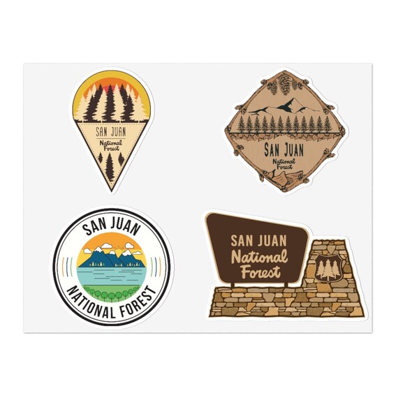San Juan National Forest Sticker Pack 4 PCS US National - Etsy