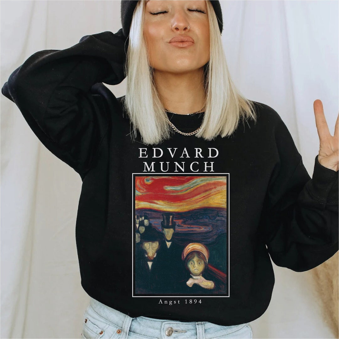 Edward Munch Angst 1894 Anxiety Unsiex Sweatshirt, Edvard Munch ...