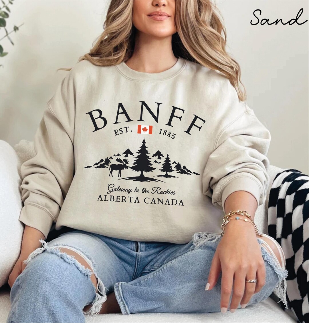 Banff Sweatshirt, Banff National Park Alberta Sweater Crewneck, Canada ...