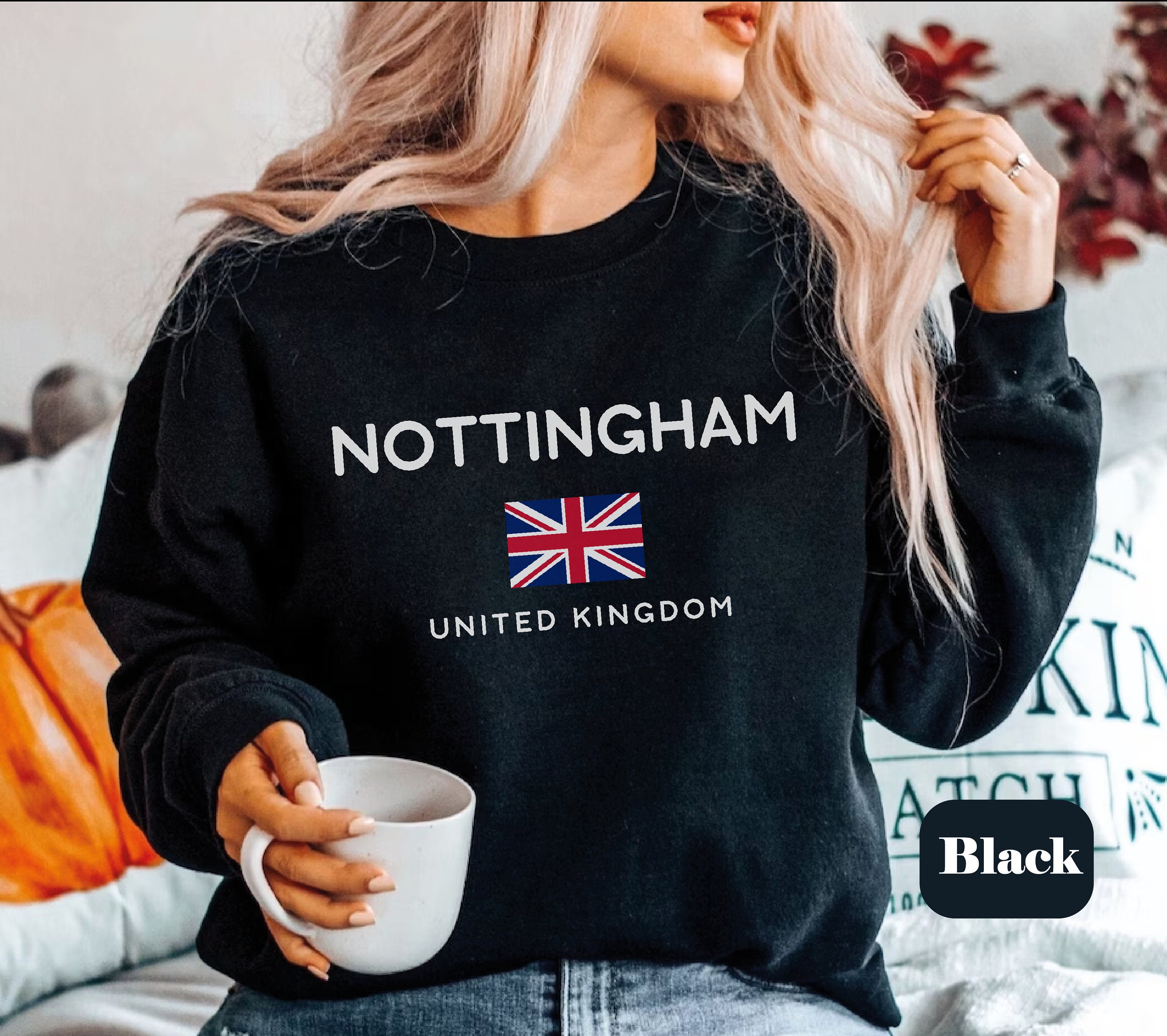 Nottingham Nottinghamshire England Sweatshirt, Nottingham Sweater ...