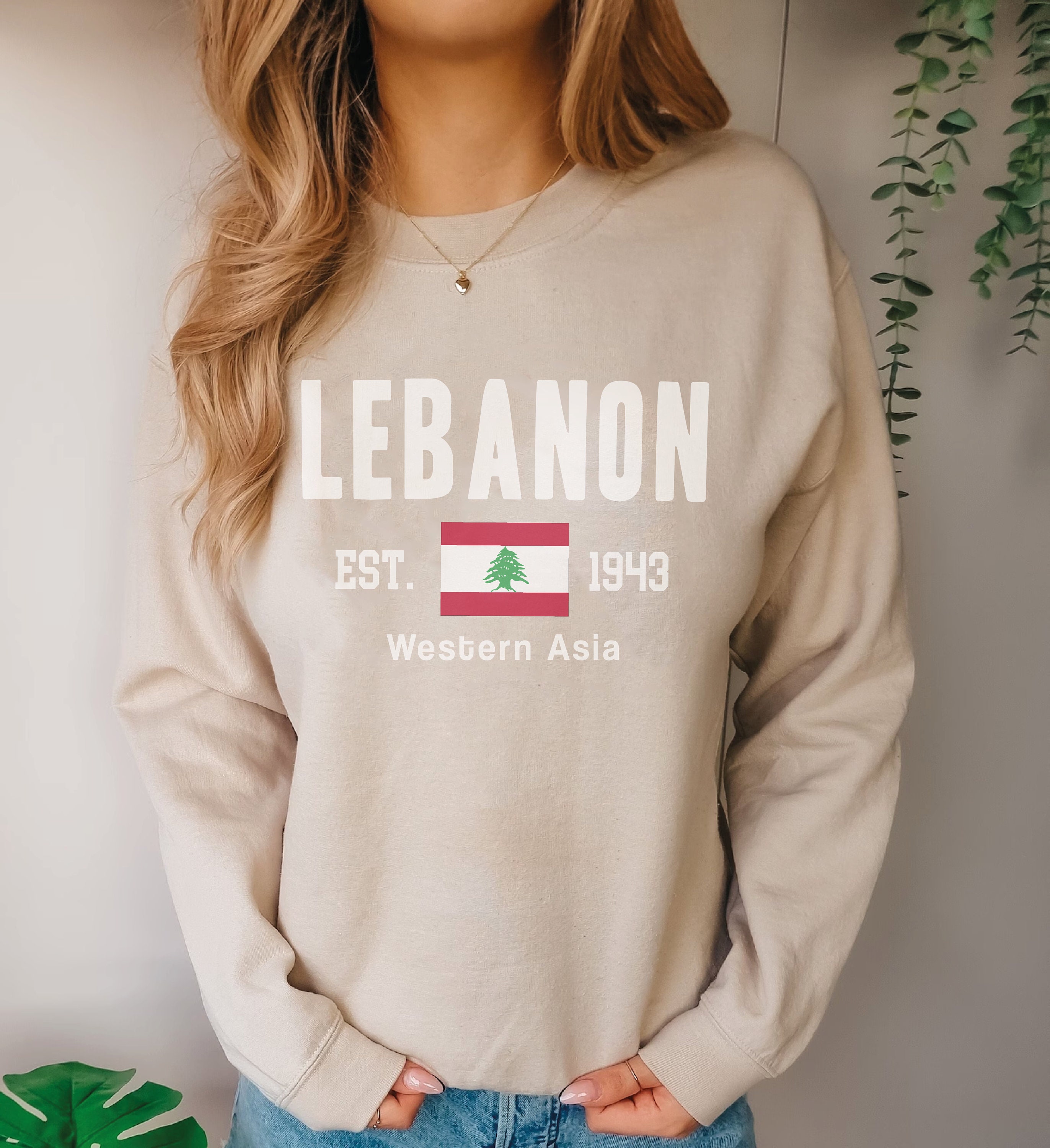 Lebanon Sweatshirt, Lebanon Flag Sweater, Soft Cozy Vintage Lebanon ...