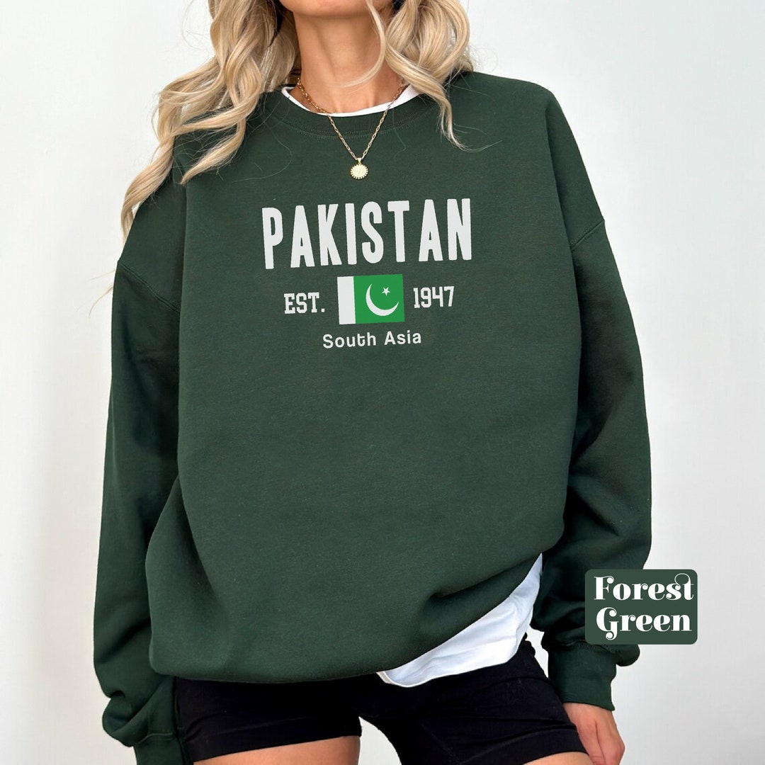 Pakistan Sweatshirt, Pakistan Flag Sweater, Pakistan Unisex Pullover ...