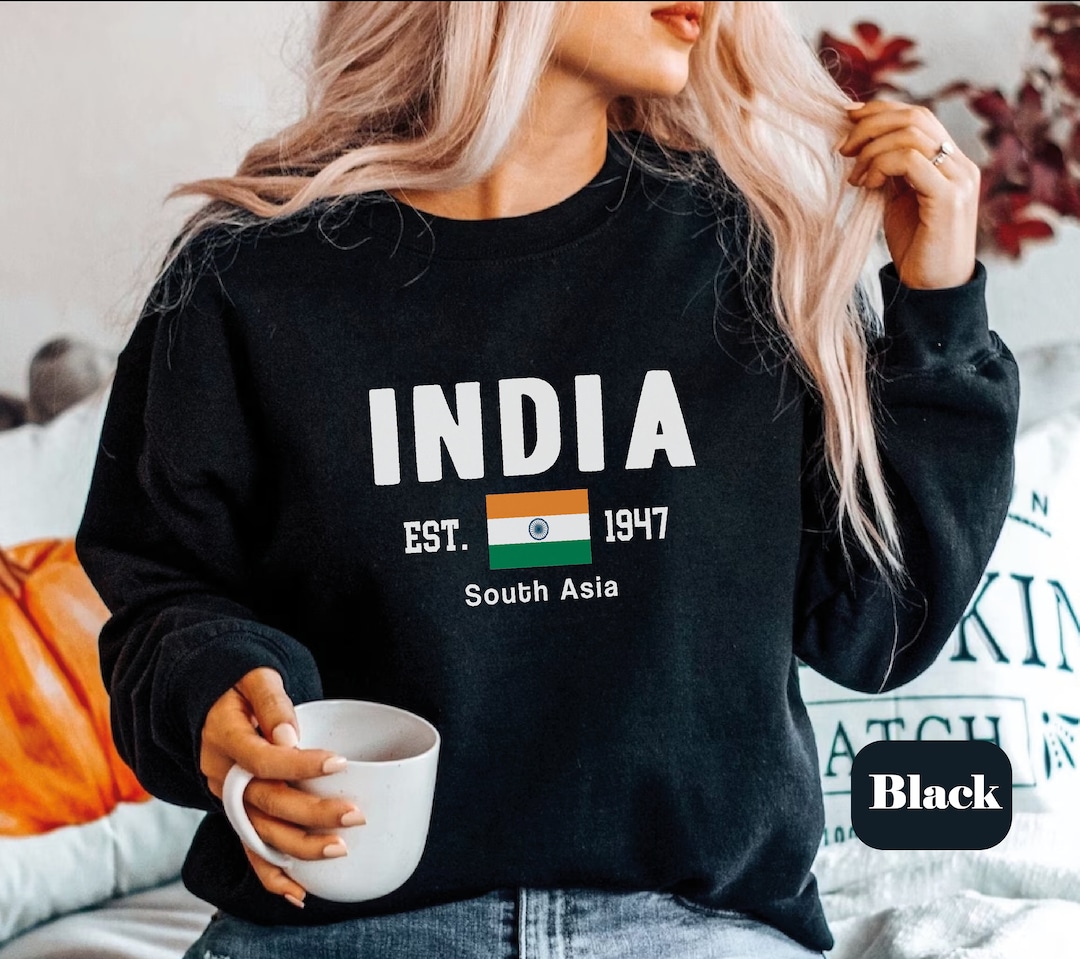 India Sweatshirt, India Flag Sweater, Soft Cozy India Pullover, Unisex ...