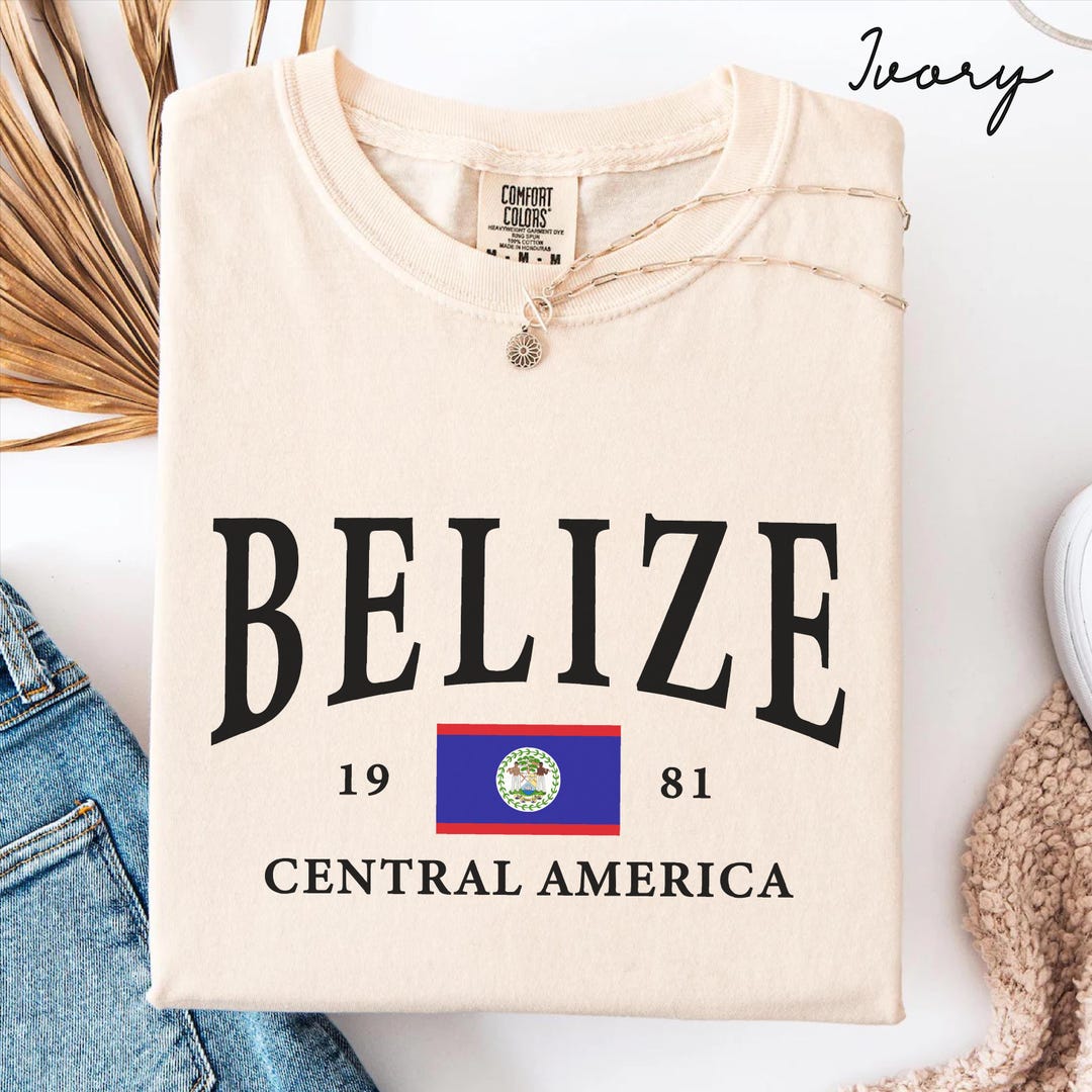 Belize Comfort Colors Shirt, Belize Flag Tshirt, Belize Unisex T-shirt ...