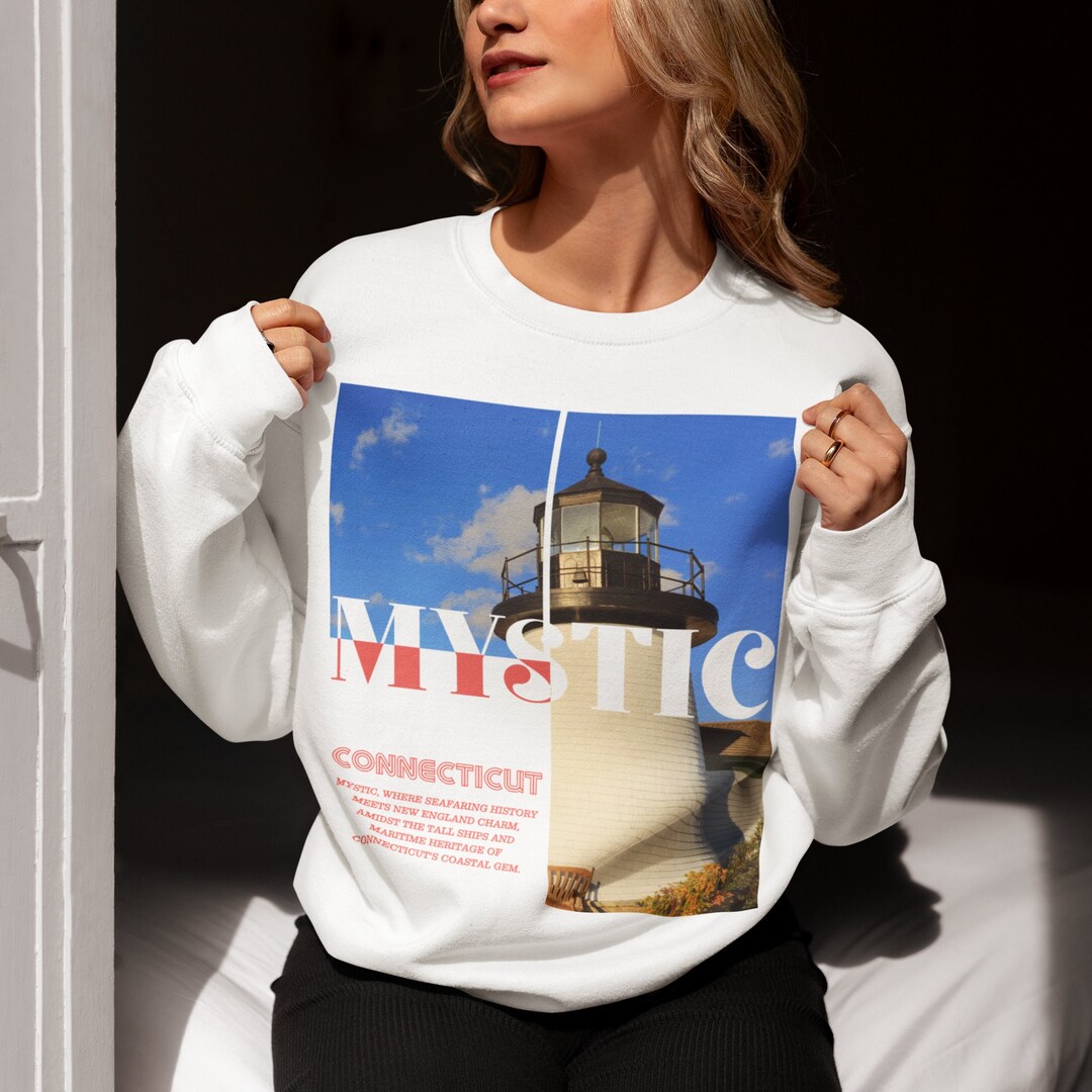 Mystic Sweatshirt, Connecticut Crewneck Sweater, Mystic Unisex Pullover ...