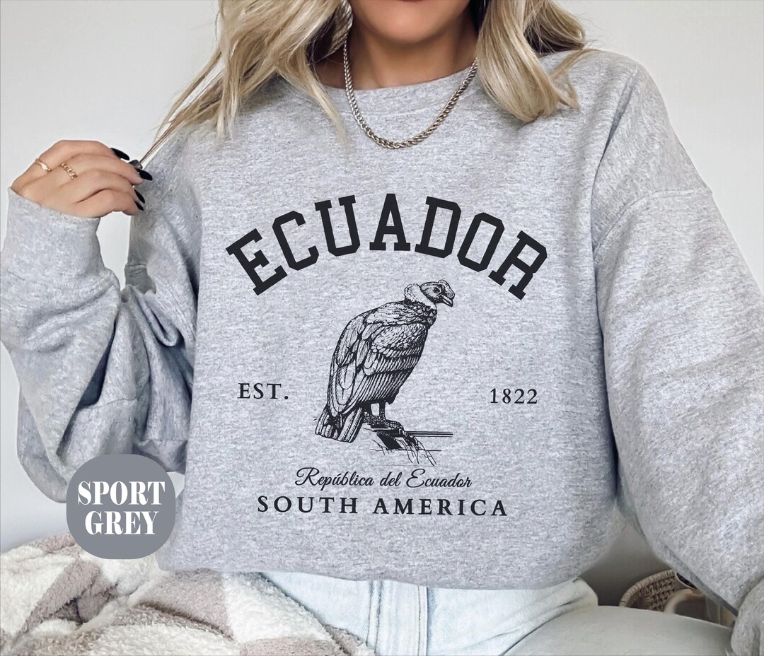 Ecuador Sweatshirt,ecuador Vulture Sweater, Soft Cozy Ecuador Pullover ...
