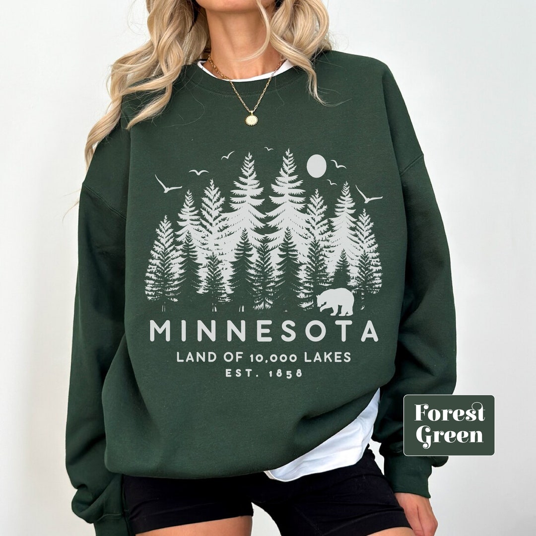 Minnesota Sweatshirt, Oversized Unisex Minnesota Crewneck Pullover ...