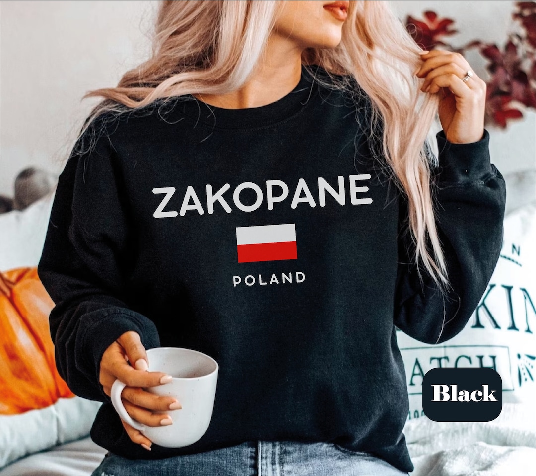 Zakopane Poland Flag Sweatshirt, Zakopane Soft and Comfortable Crewneck ...