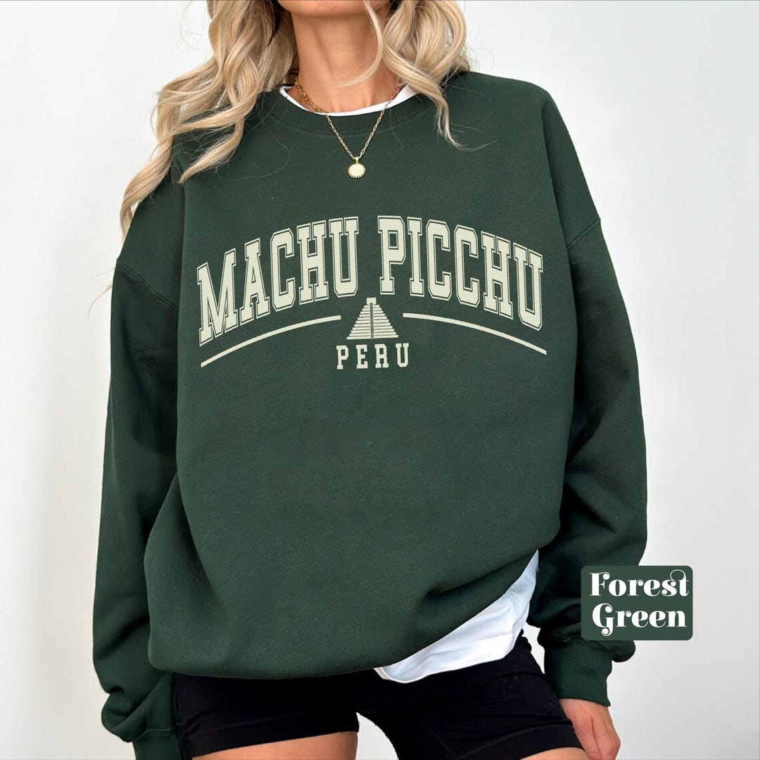 Machu Picchu Sweatshirt, Machu Picchu Crewneck Pullover, Peru Travel ...