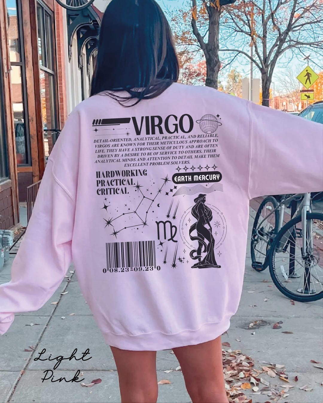 Y2K Virgo Zodiac Sign Sweatshirt, Retro Virgo Astrology Crewneck ...