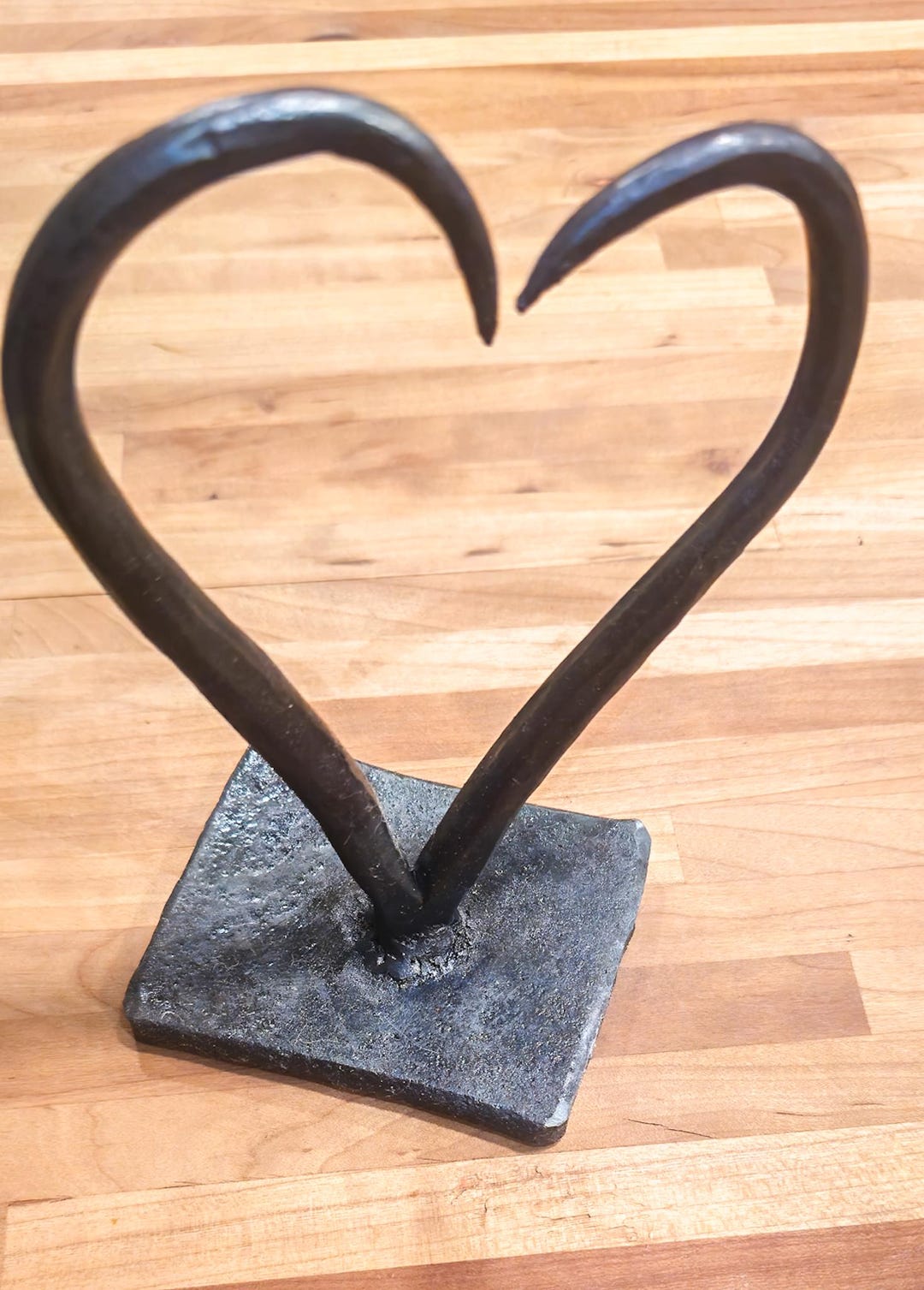 Heart Forged Gift Heart Steel Rustic Decor Heart Romantic Heart Decor ...